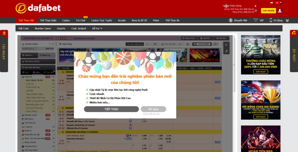 Link vào Dafabet tháng 11/2020- Cá cược Ngoại Hạng Anh